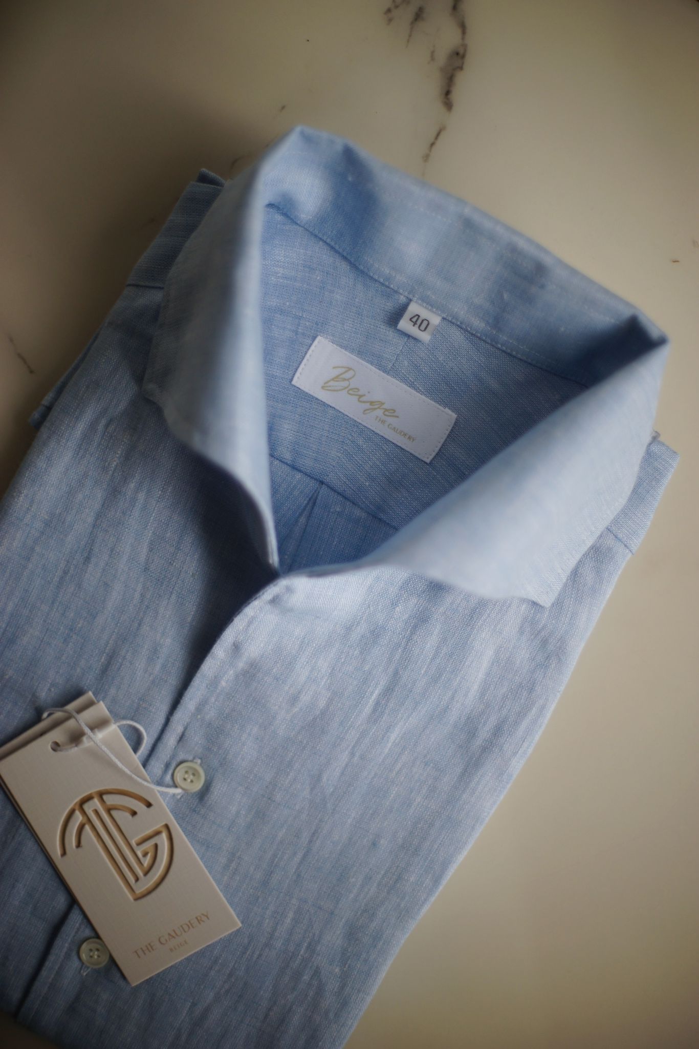 Sky Blue Linen Shirt – The Gaudery Limited
