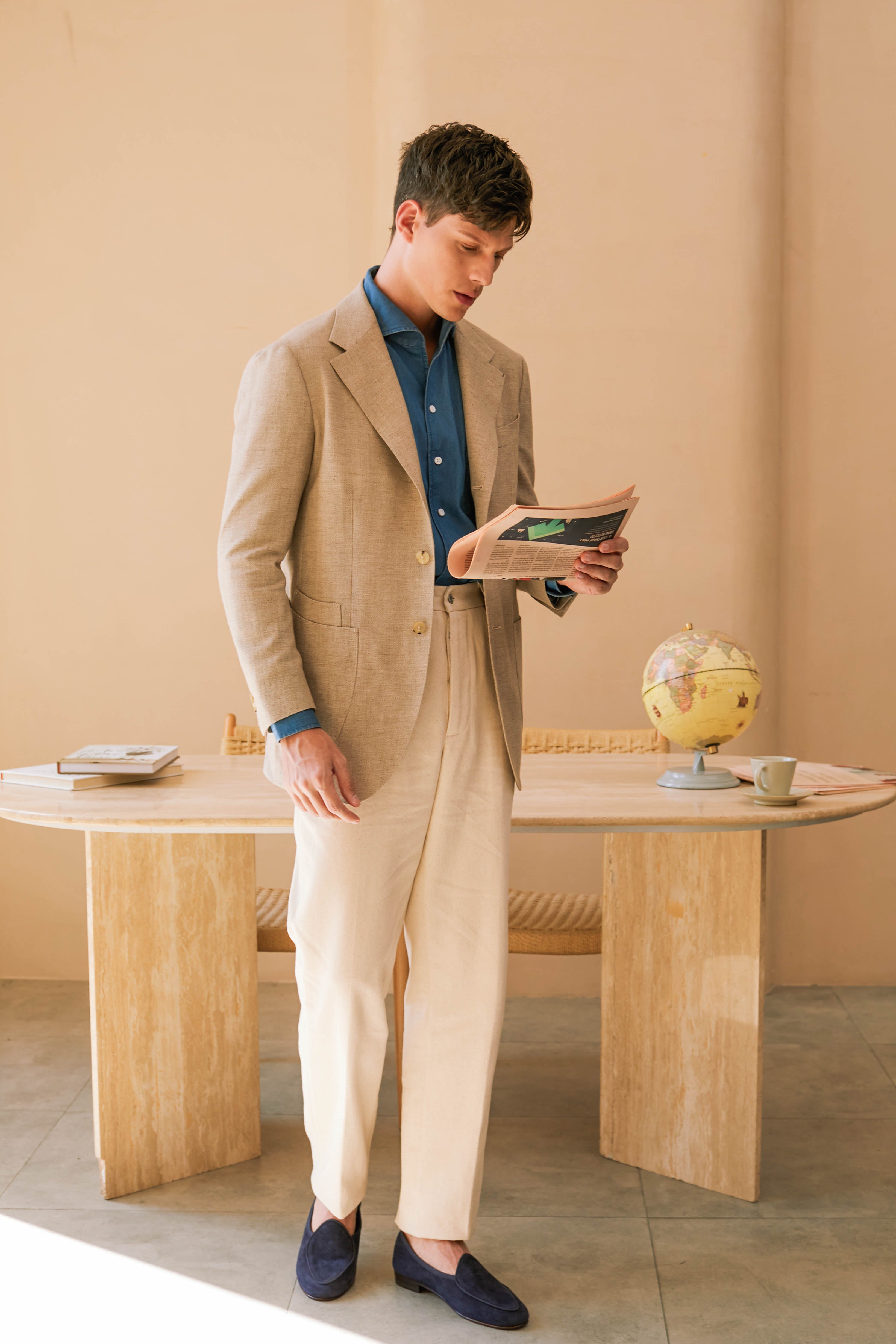 Dune Denim Trousers | Beige by The Gaudery – The Gaudery Limited
