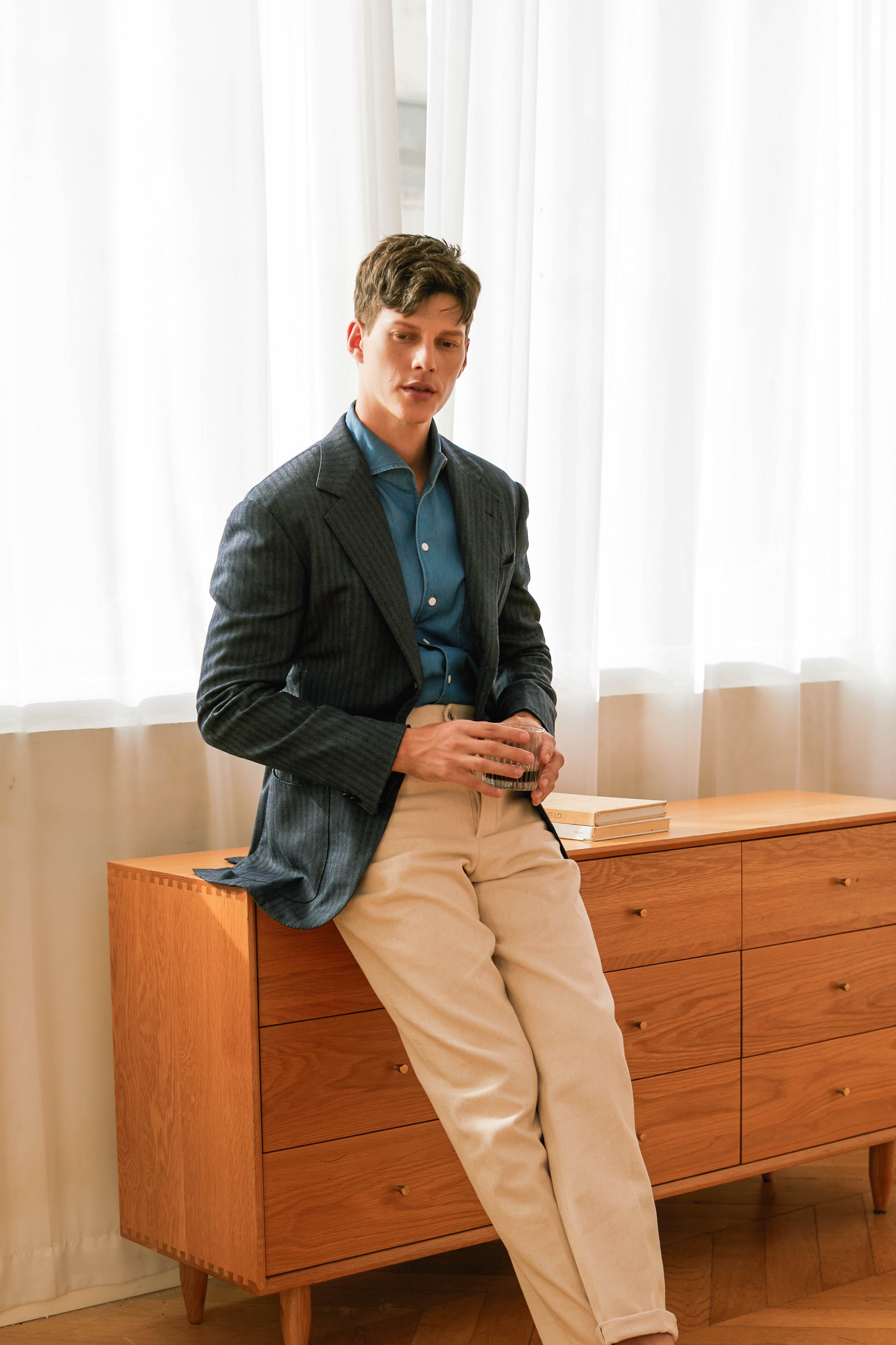 Dune Denim Trousers | Beige by The Gaudery – The Gaudery Limited